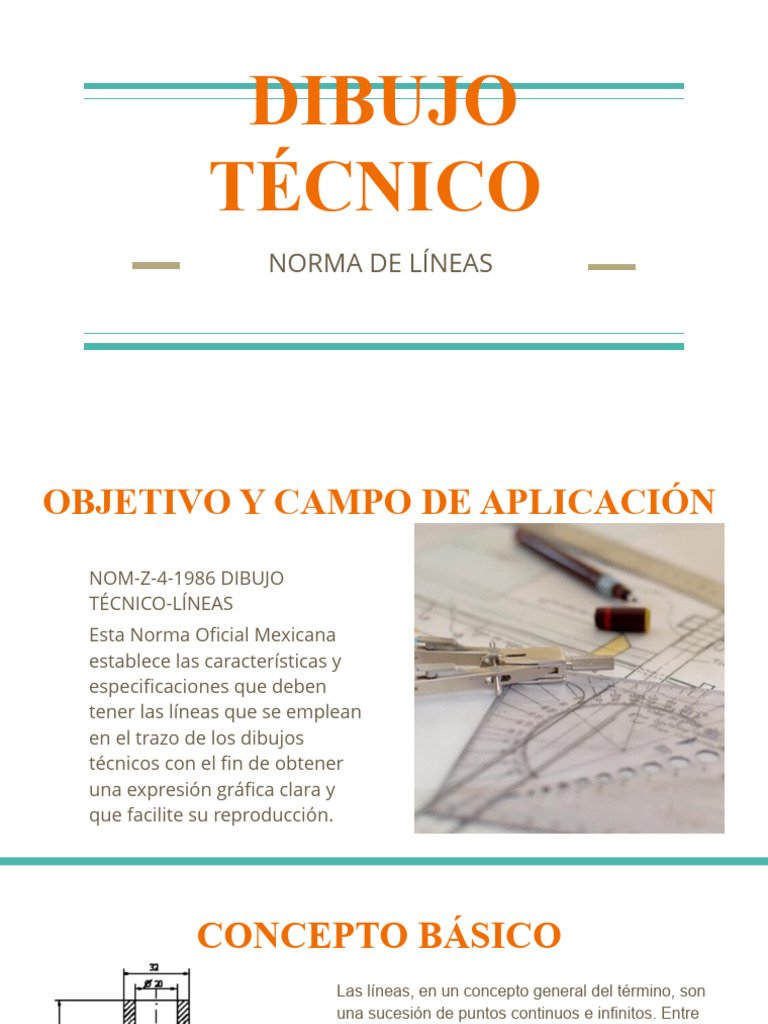 Dibujo Técnico Norma de Lineas | PDF | Dibujo técnico | Dibujo
