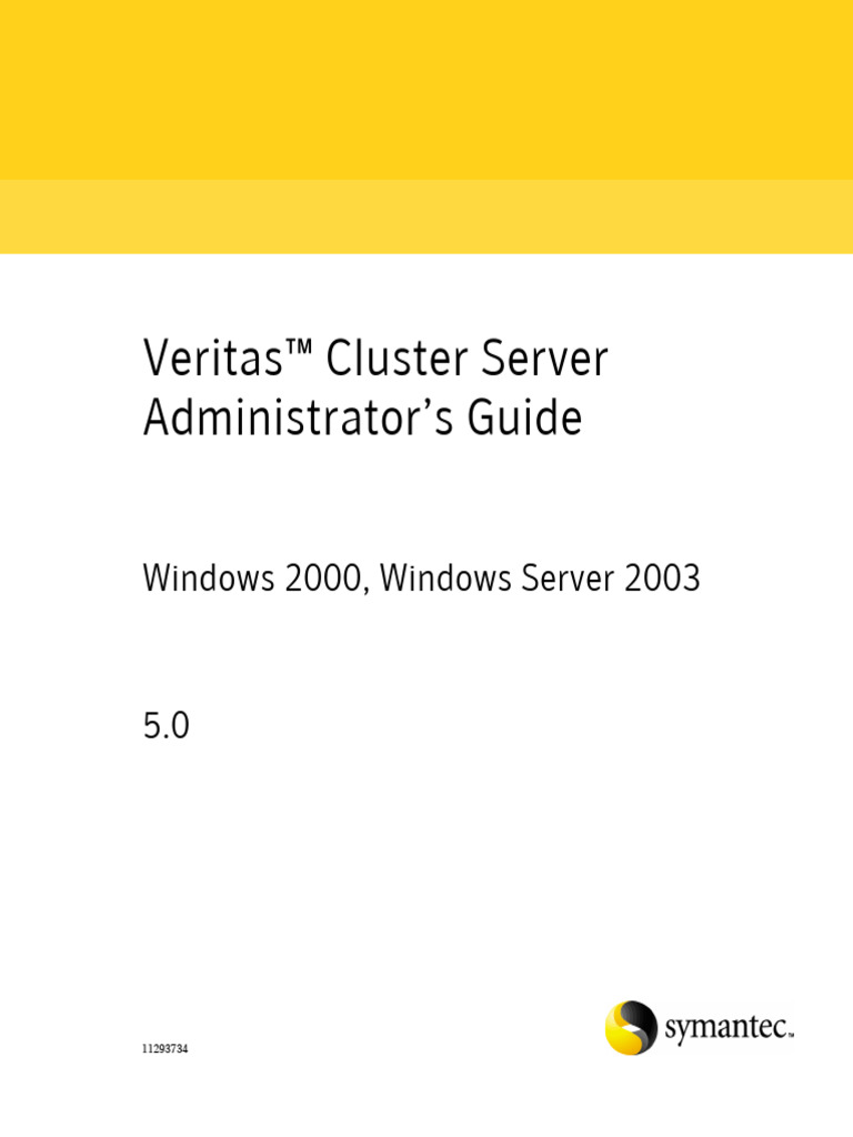 Veritas™ Cluster Server Administrator's Guide | PDF | Computer Cluster | Computer Network