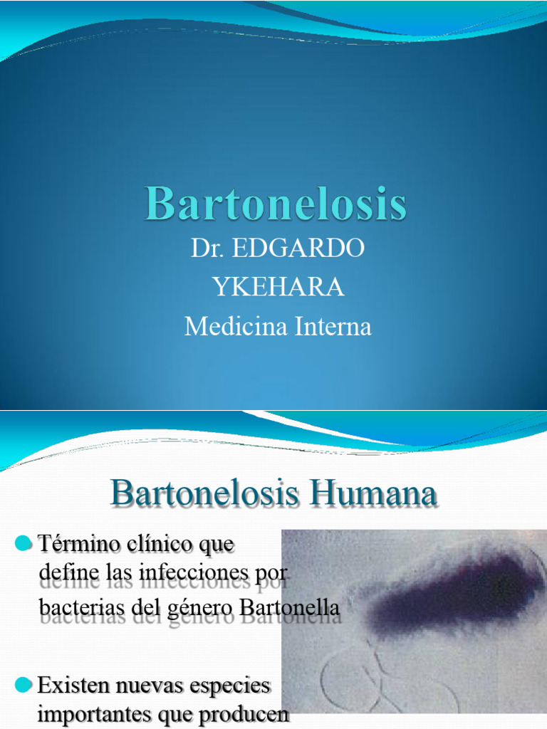 Historia y Epidemiología de la Bartonelosis | PDF | Medicina CLINICA ...