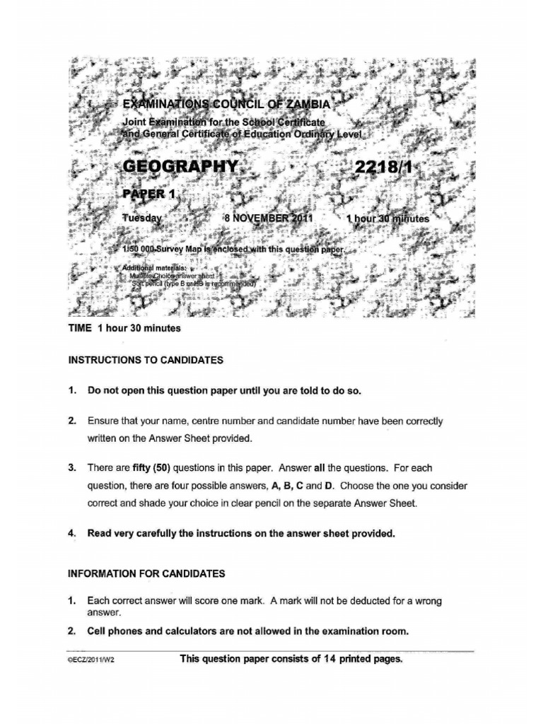 g12 Geography p1 2011 | PDF