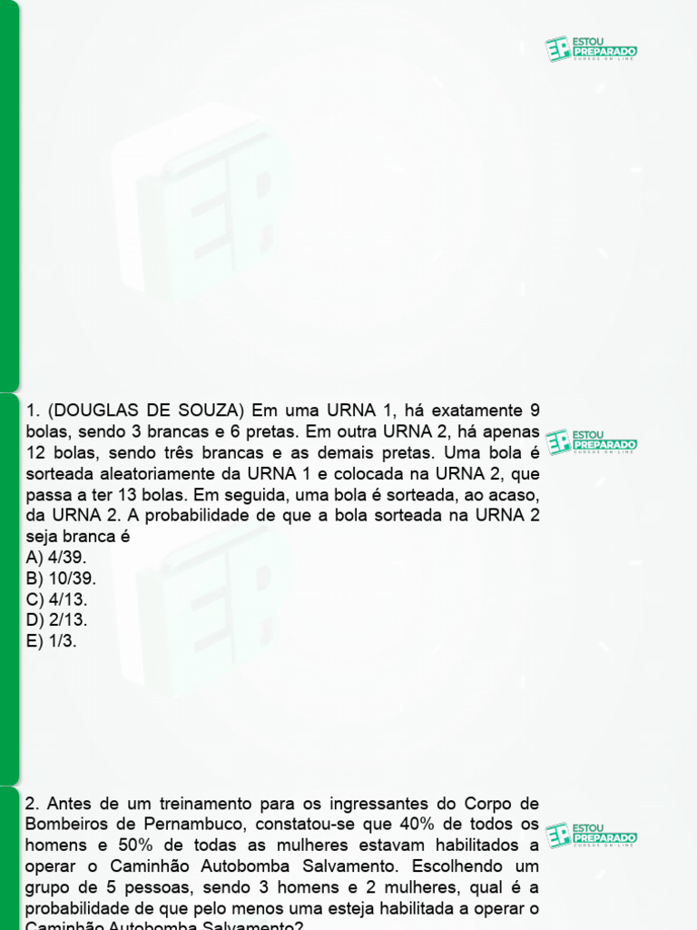 Simulado de RLM | PDF | Lógica