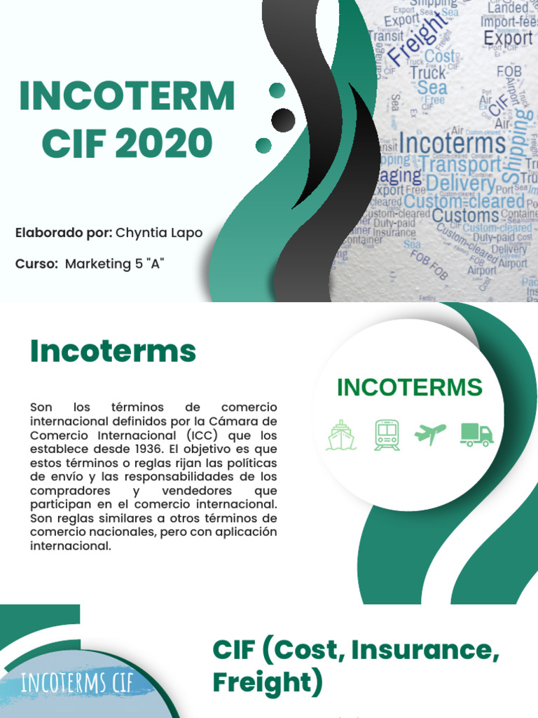 Incoterm CIF: Costos y Responsabilidades | PDF | Negocios ...