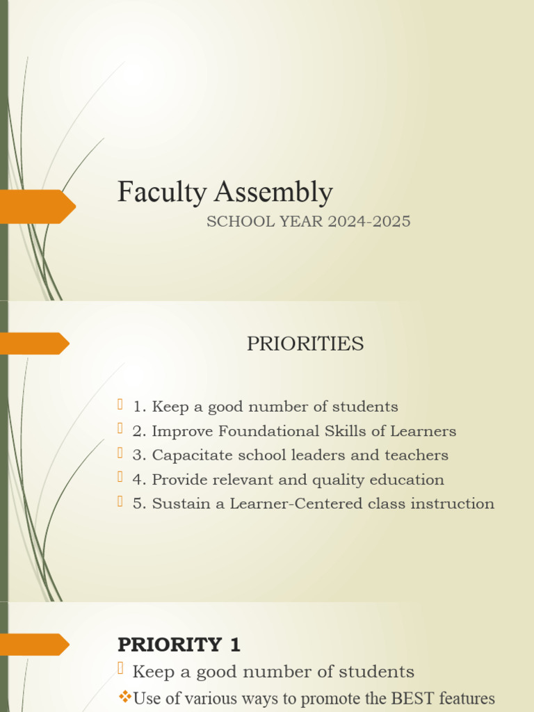 Faculty Assembly Part 2 | PDF