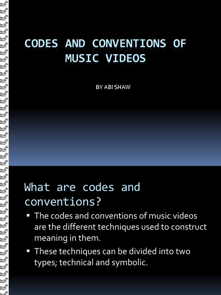 Codes and Conventions of Music Videos Finished | PDF | Close Up | Camera