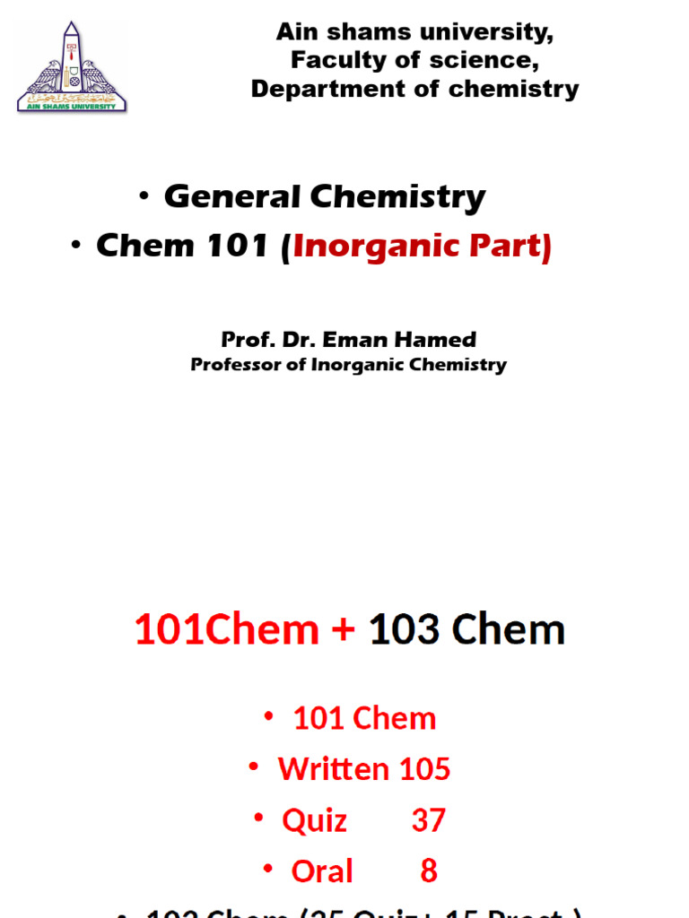 101Chem-Lecture-1,2 (Week 1,2,3) - 231025 - 020549 | PDF | Atomic ...