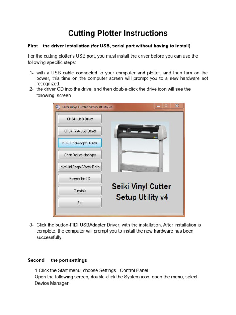 Cutting Plotter Instructions.1 ARTCUT | PDF | Usb | Icon (Computing)