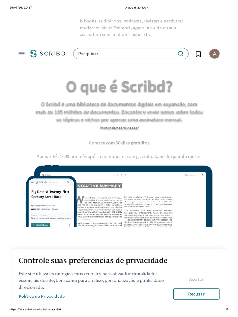 O Que É Scribd - 14 | PDF | Android (sistema operacional) | Aplicativo para celular