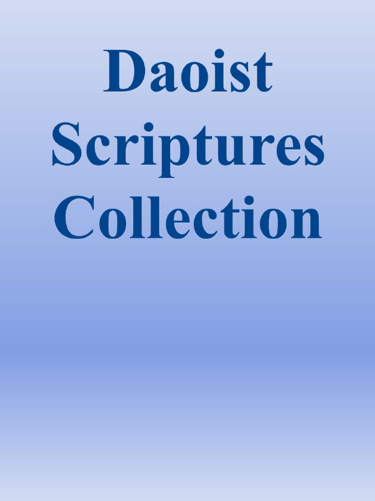 1 - Cover Image - Daoist Scriptures Collection | PDF