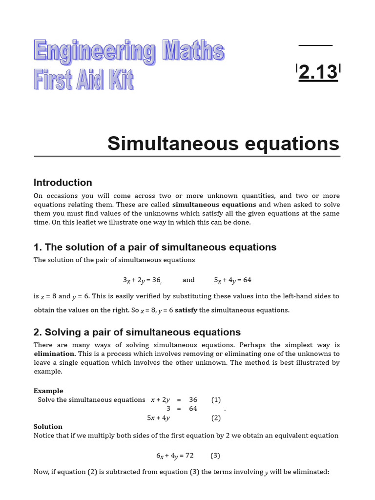 Muogim David's Project | PDF | Equations | Mathematical Concepts