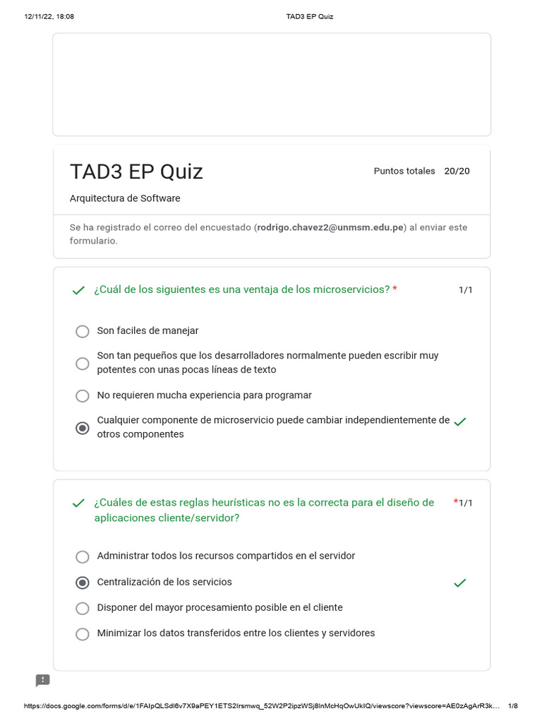 TAD3 EP Quiz | PDF | Json | Modelo cliente-servidor