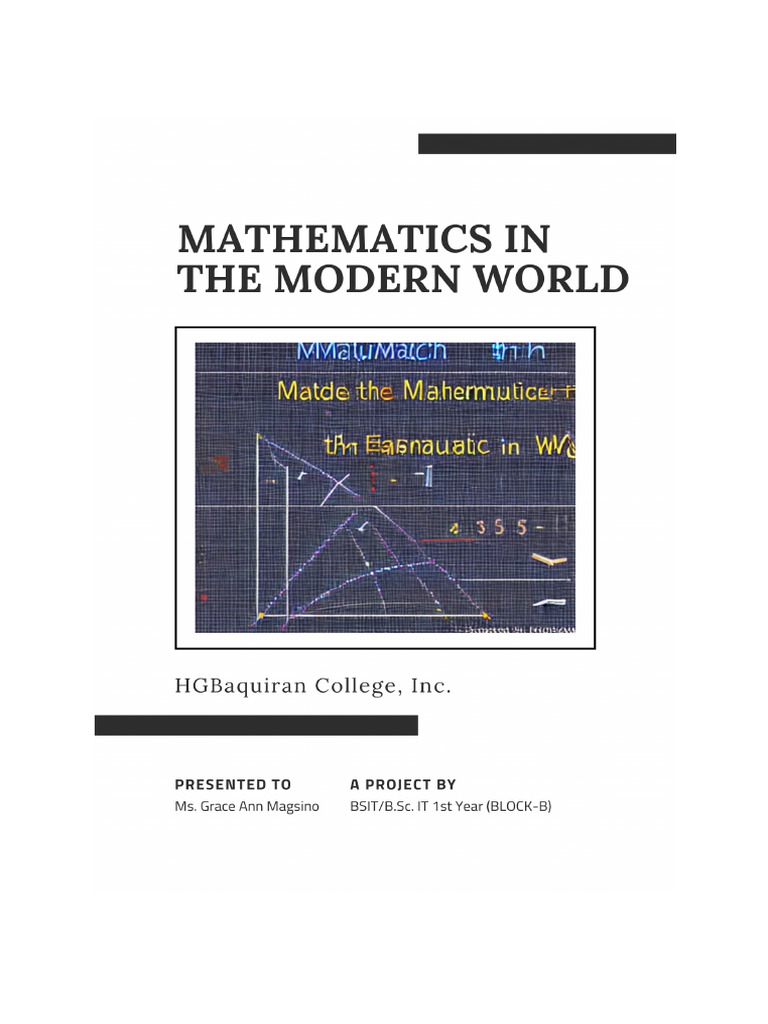 Mathematics in The Modern World | PDF | Set (Mathematics) | Mathematics