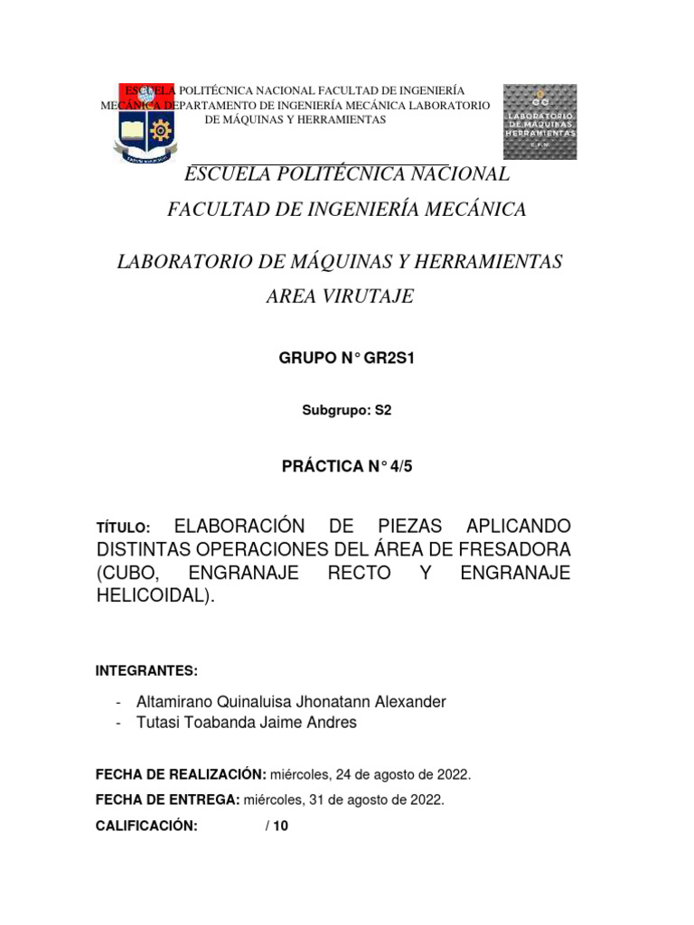 Practica 4-5 Arranque de Viruta ALtamirano Johatan - Tutasi Jaime | PDF ...