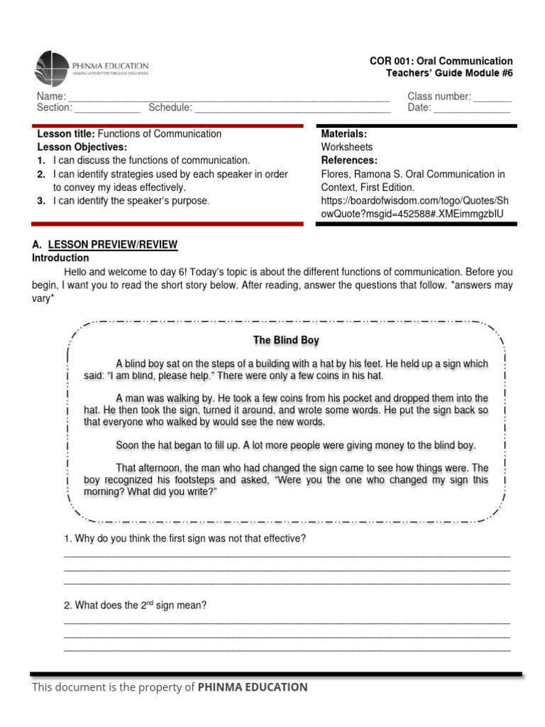 Cor 001 TG-6 | PDF | Communication | Information