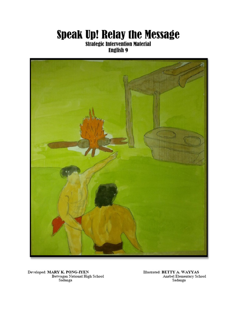 SDO MP 6150-09-19 English9 SIM Q4 W6 Speak Up! Relay One's Message v.1 | PDF | Language ...