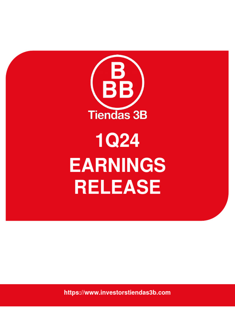 Tiendas 3B Earnings Release 1Q24 | PDF | Revenue | Net Income