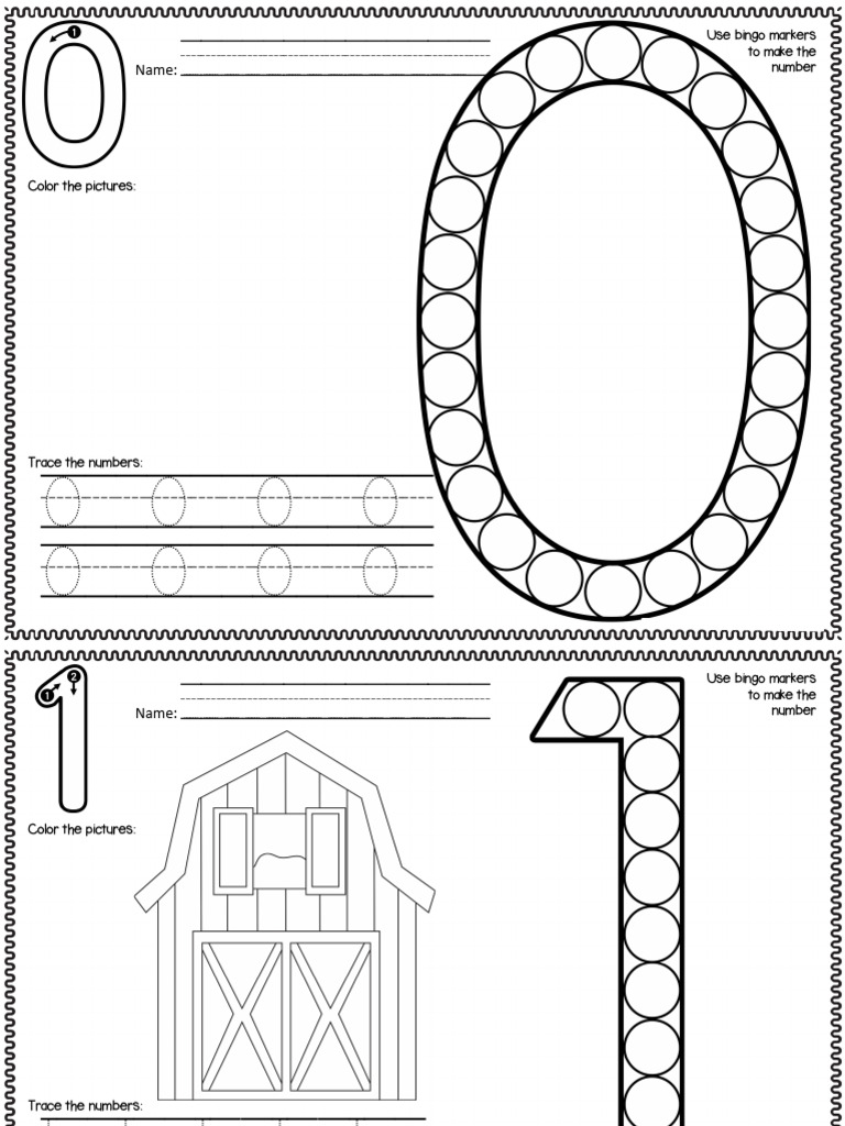 Farm Number Worksheets | PDF