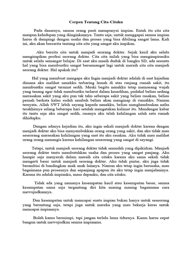 Cerpen Tentang Cita | PDF