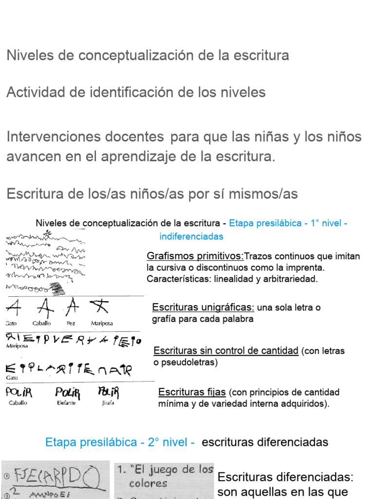 Psicogénesis Con Actividad, E X Sí Mismos e Intervencione | PDF ...