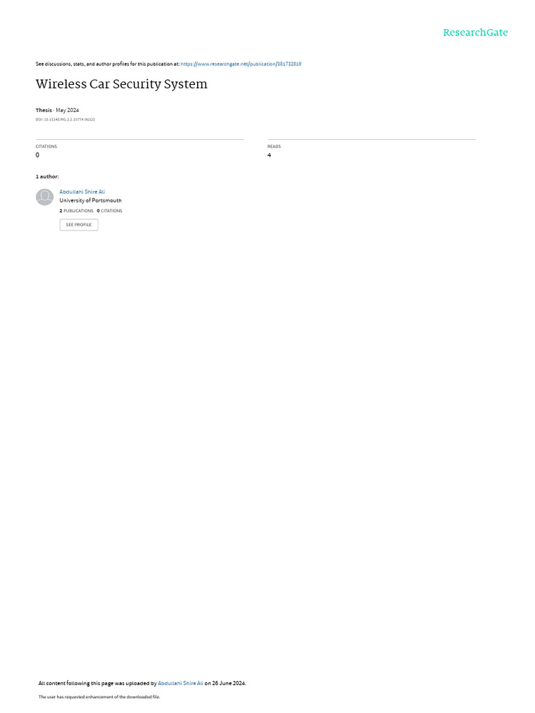 Wireless Car Security System Pdf Cellular Network Duplex Telecommunications