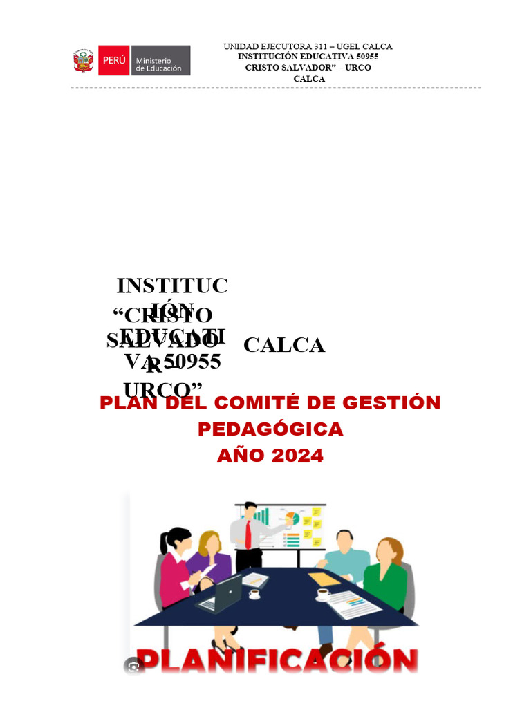 PLAN DE GESTIÓN PEDAGÓGICA 2024 - SJ Urco | PDF | Evaluación | Pedagogía