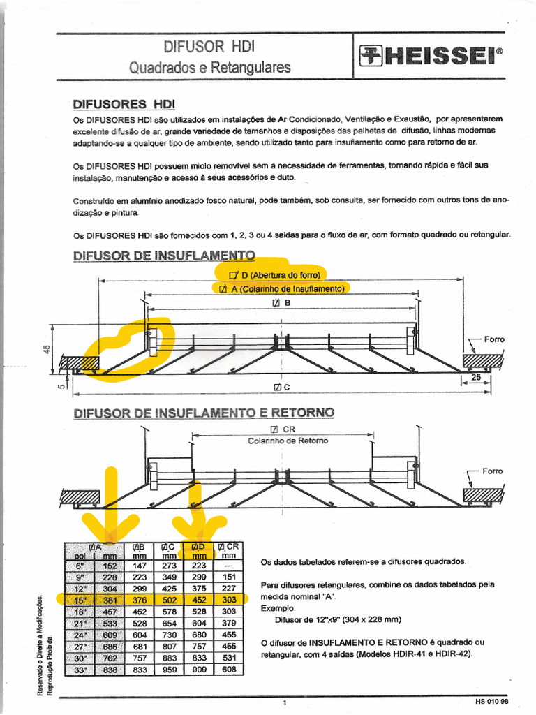 Difusor Medidas | PDF