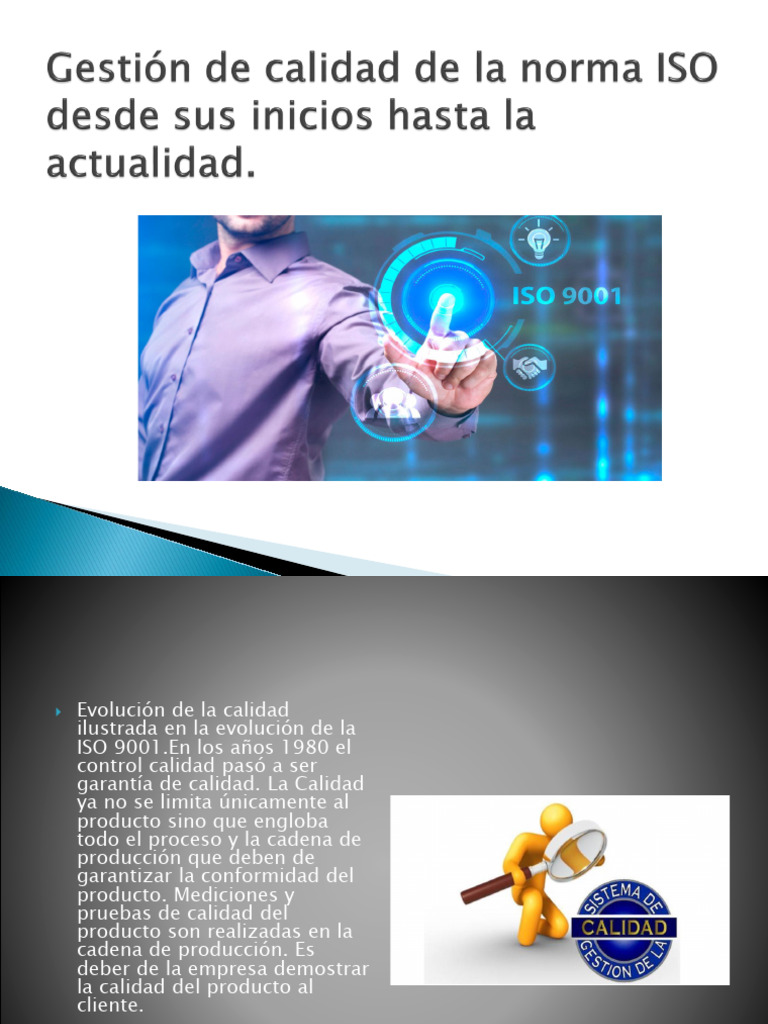 Evolución de la ISO 9001 y Calidad | PDF | Calidad (comercial ...