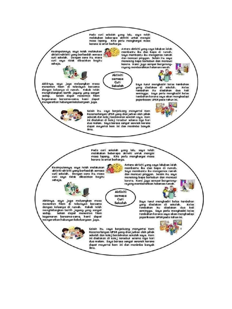 Aktivti Semasa Cuti Sekolah | PDF