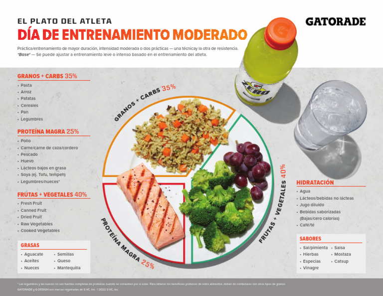 athletes-plate-moderate-training-day-sp | PDF | Productos lácteos ...