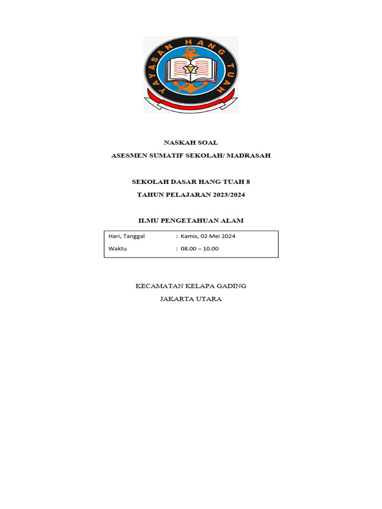 Soal Us Ipa 2024 | PDF