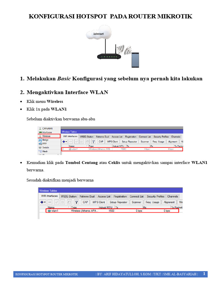 Konfigurasi Hotspot Pada Router Mikrotik | PDF