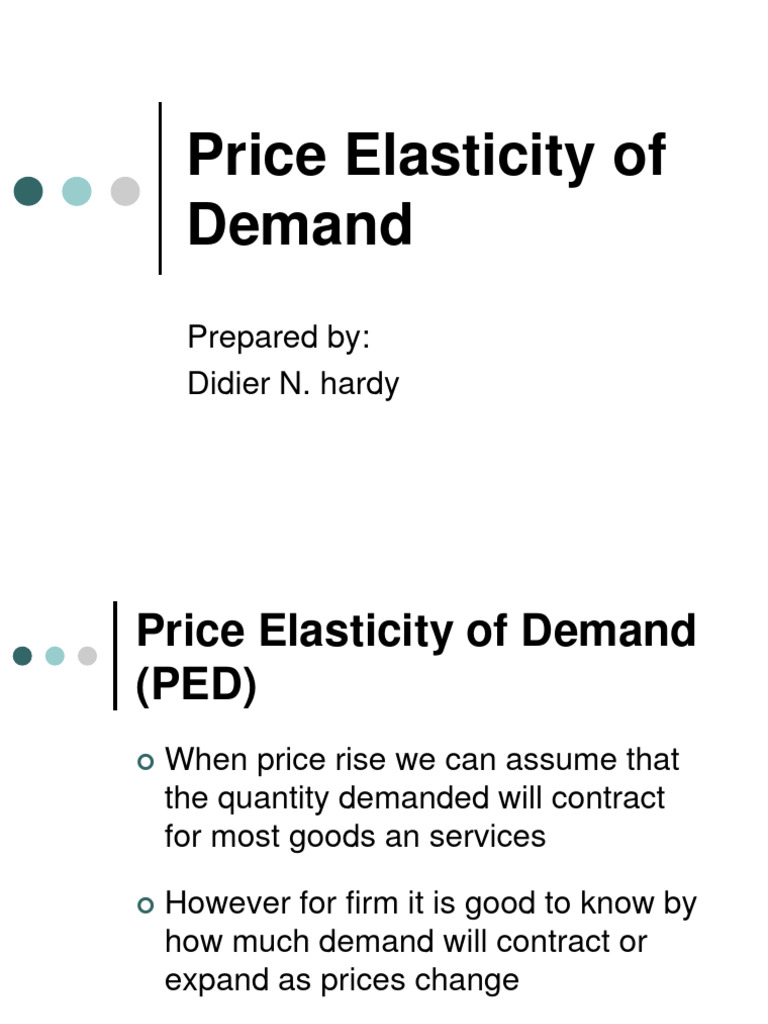Understanding Price Elasticity of Demand | PDF | Demand | Price ...
