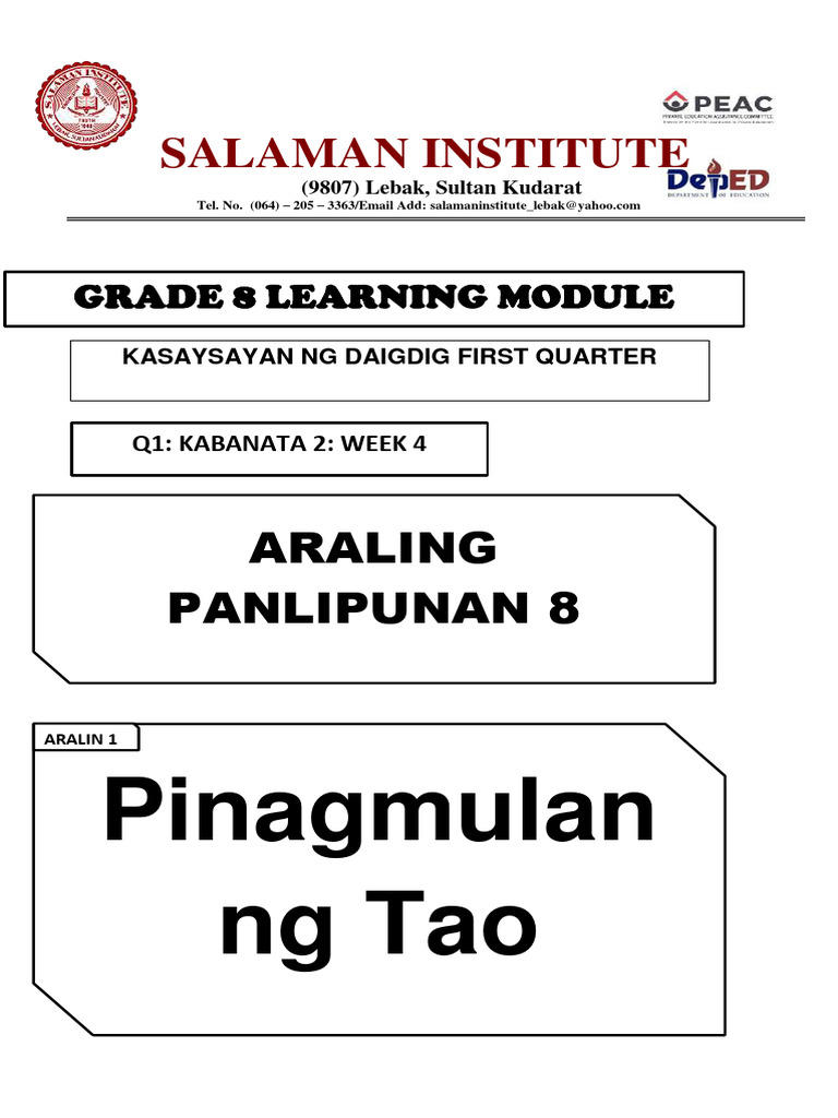 AP8 Q1week 4 | PDF