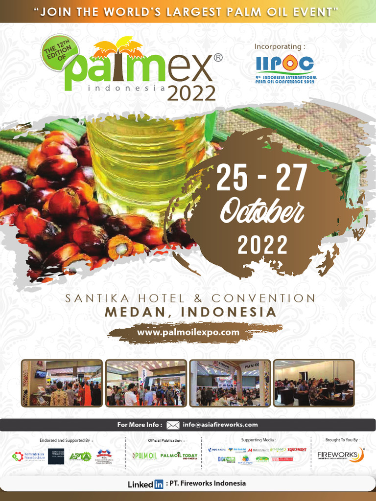 Brochure PALMEX 2022 | PDF | Palm Oil | Indonesia