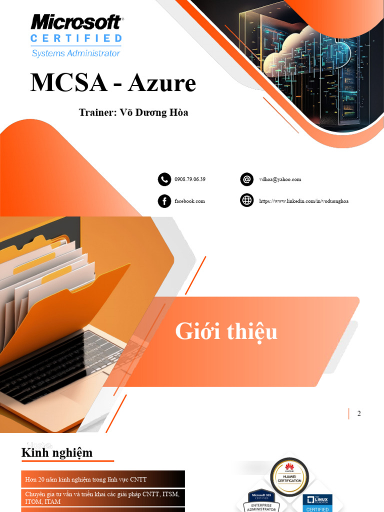 Henry - Giáo Trình MCSA - Azure 104 - Part 2 - Chương 1 | PDF ...