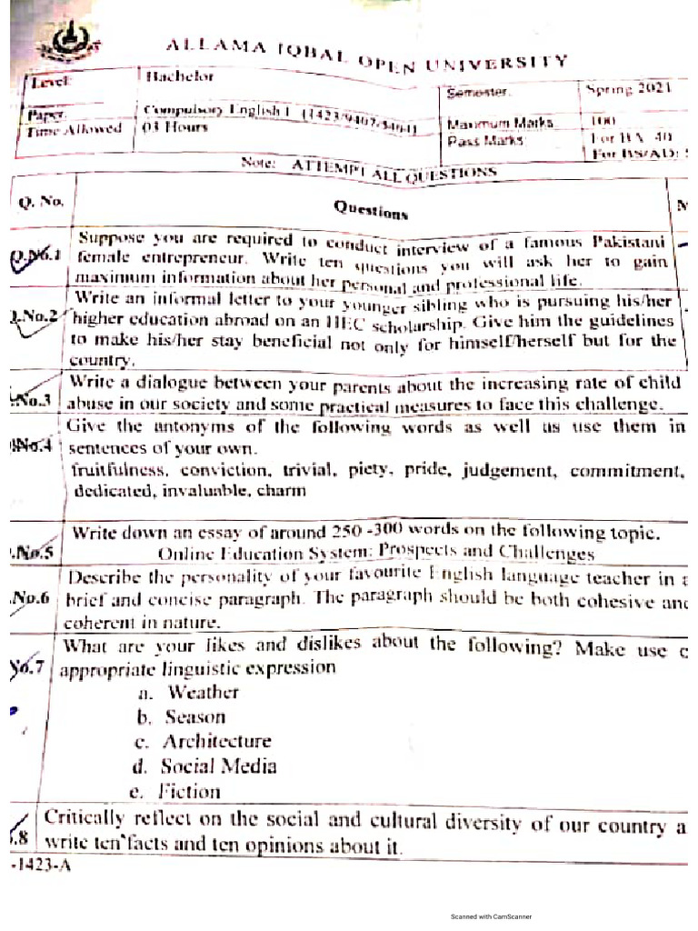 1423 Past Paper Guess Pdf