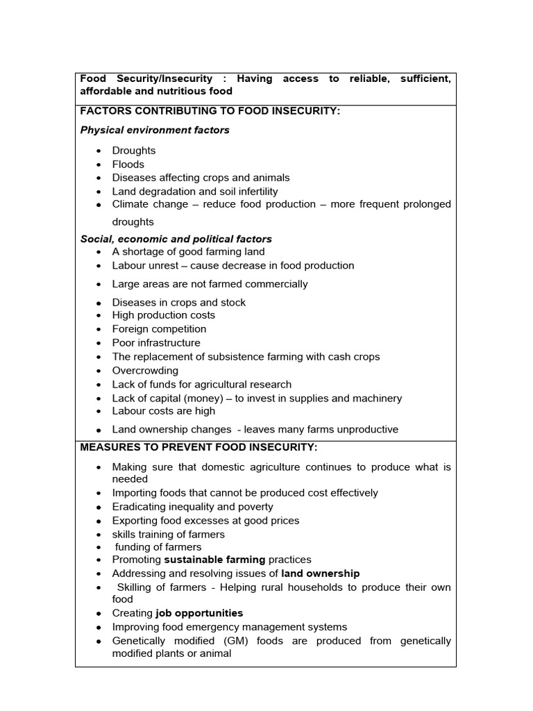 Food Security-1 | PDF | Food Security | Agriculture