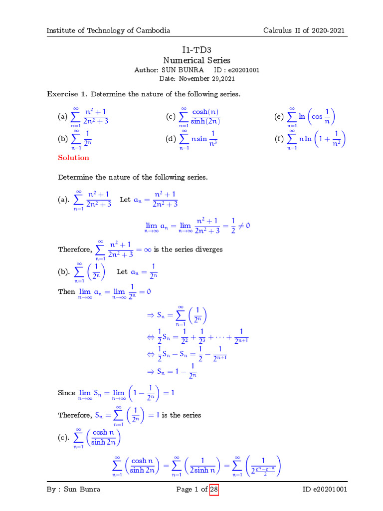 I1TD3CAL2 | PDF | Functions And Mappings | Mathematical Analysis