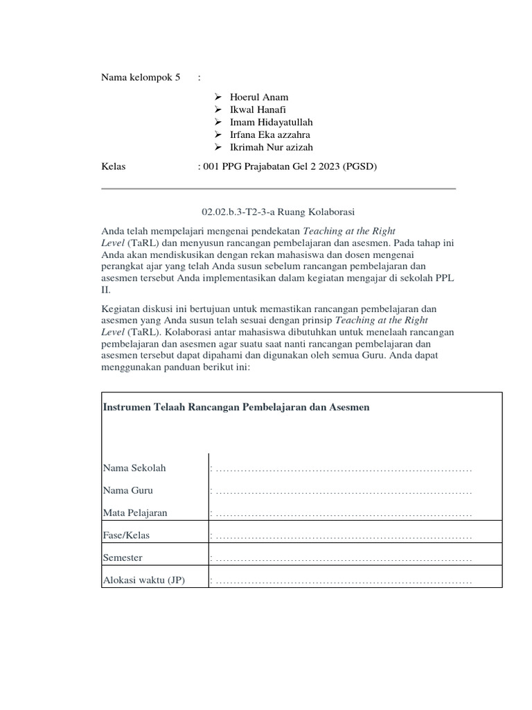 02.02.b.3-T2-3-A Ruang Kolaborasi PPA2 | PDF