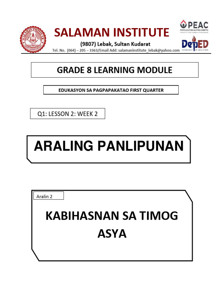 ESP8 Q1 Week 2 | PDF