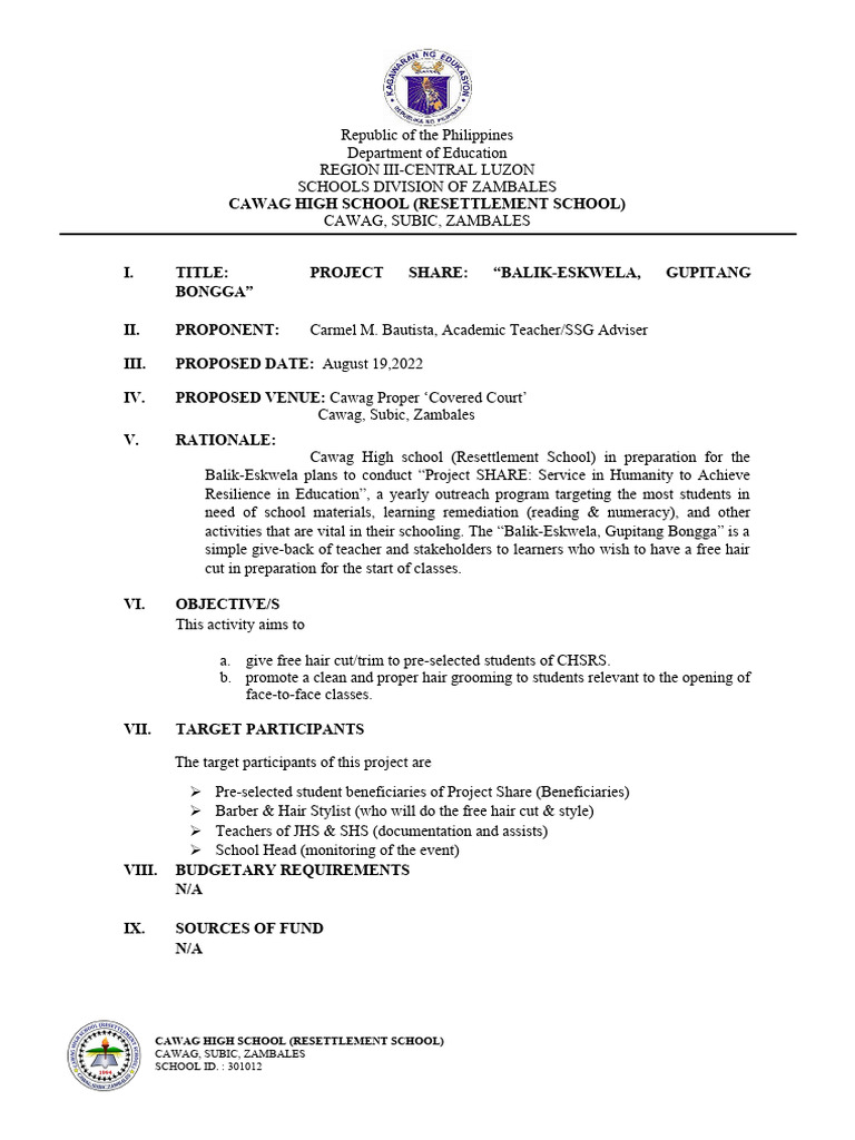 Proposal ACR For Project Share | PDF | Social Science