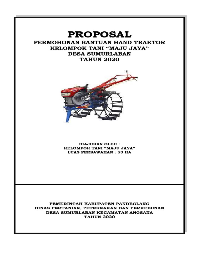 Proposal Traktor | PDF | Teknologi & Rekayasa