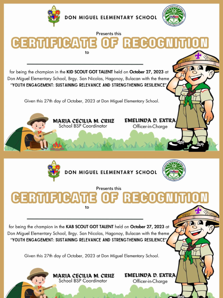 BSP Certificate 2023 | PDF