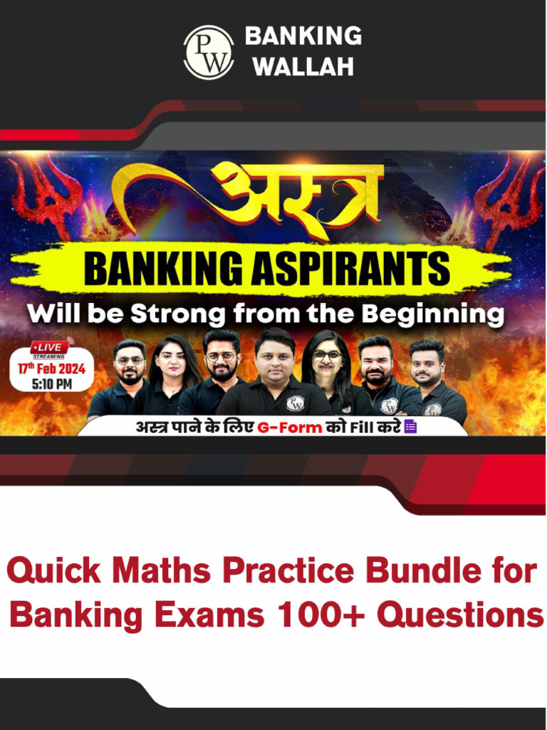 Banking - Quick Maths Practice Bundle - (English) PDF | PDF | Mobile Software | Mobile Computers