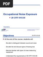 OSHA Occupational Noise Exposure Standards | PDF | Noise | Hearing