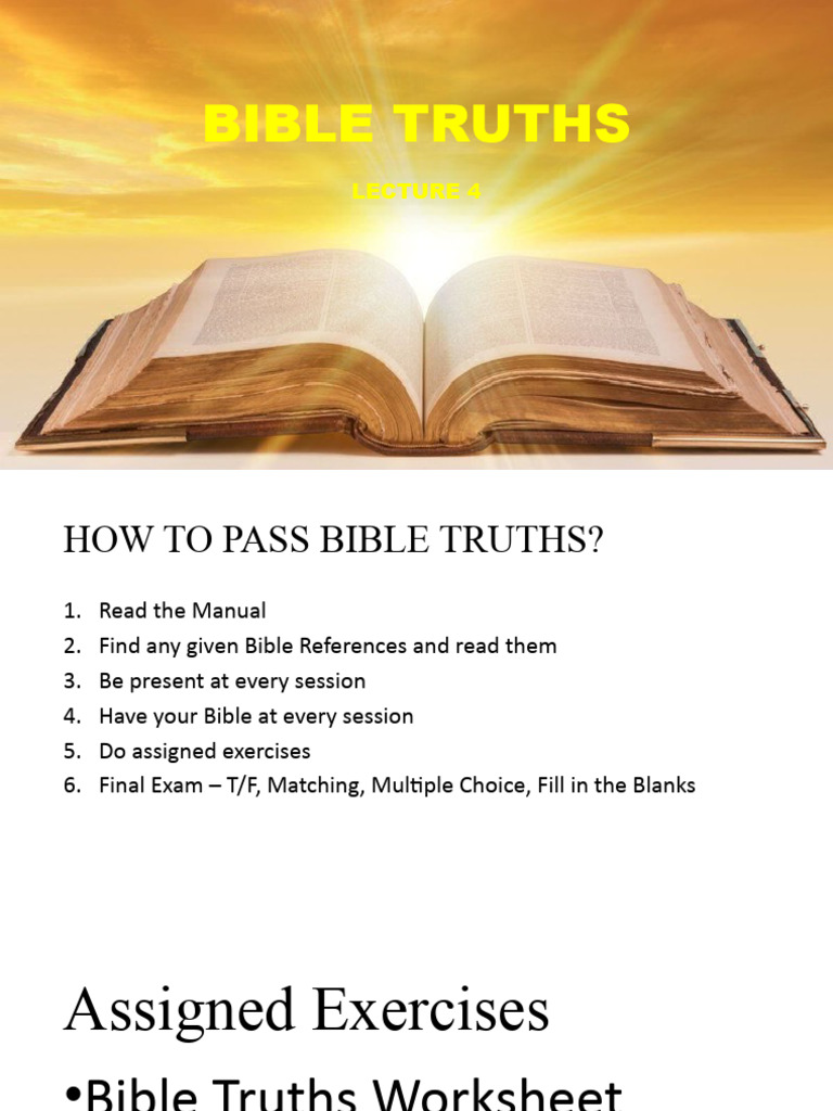 Passing Bible Truths: SDA Insights | PDF | Christian Belief And ...