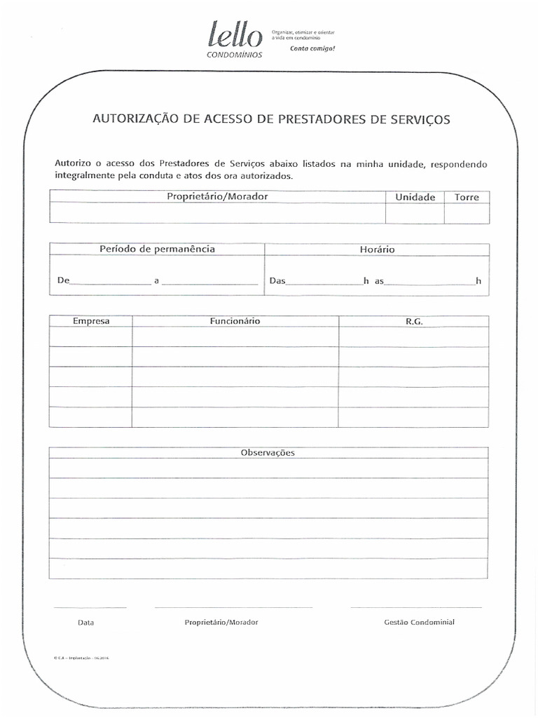 Autorização de Prestadores de Serviço | PDF