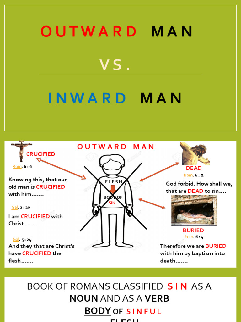 Inward Man vs. Outward Man Presentation | PDF | Epistle To The Romans ...