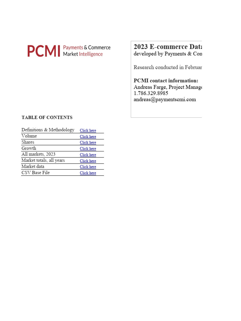 PCMI 2023 E Commerce Data Library BLANK3 | PDF | Payments | Credit Card
