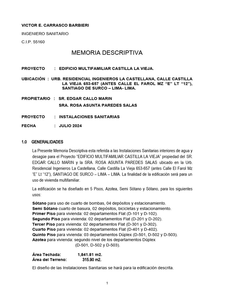 MD MC Iiss Castilla | PDF | Agua | Colector de aguas pluviales