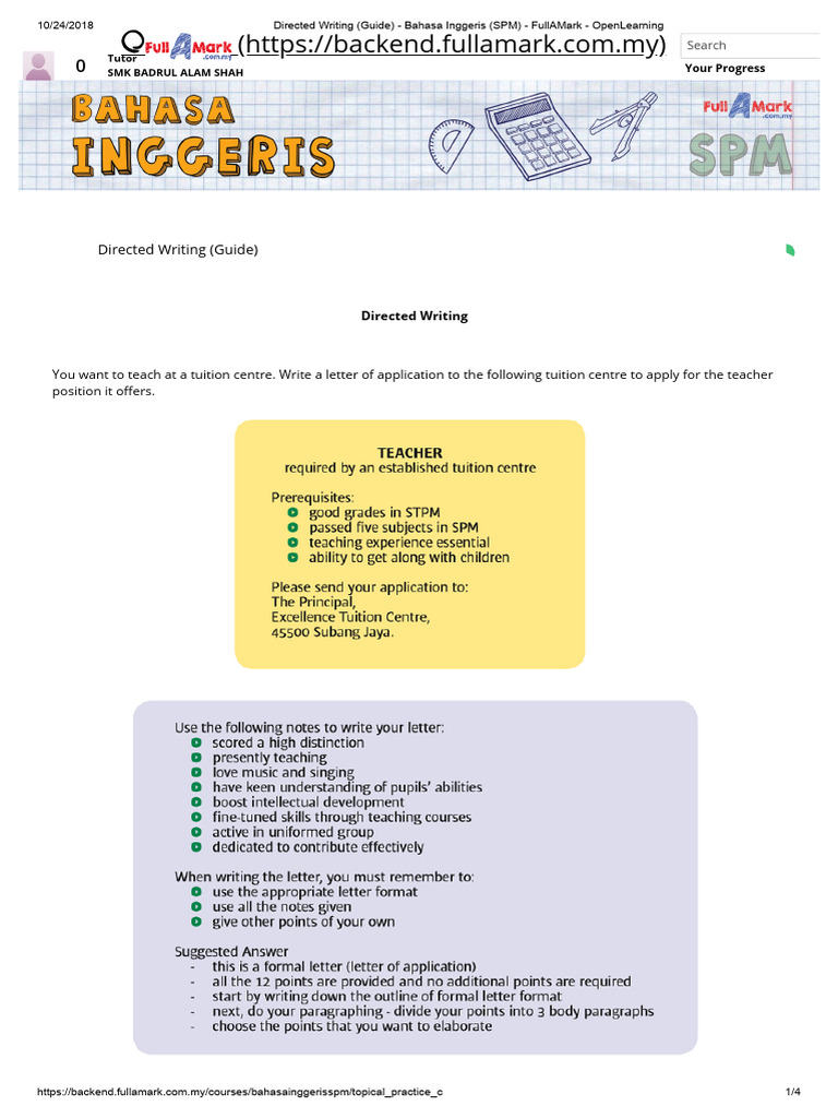 Directed Writing (Guide) - Bahasa Inggeris (SPM) - FullAMark ...